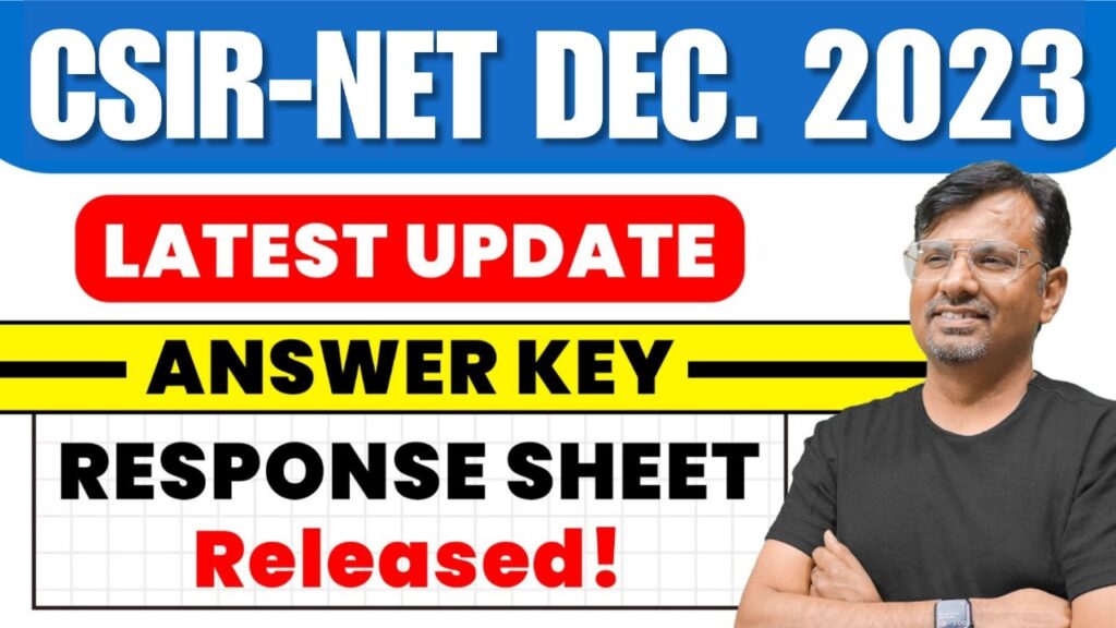 CSIR UGC NET 2023 Answer Key and Response Sheet Released! - MathsCare CSIR UGC NET 2023 Answer Key and Response Sheet Released! - MathsCare